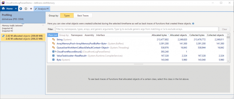 Profiling .NET Core Memory Traffic using JetBrains dotMemory - Steve Gordon - Code with Steve
